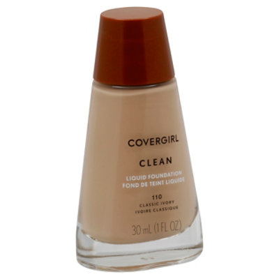 COVERGIRL Clean Liquid Foundation Normal Skin Classic Ivory 110 - 1 Fl ...