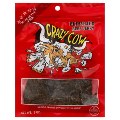 Crazy Cow Beef Jerky Peppered - 3 Oz - Safeway