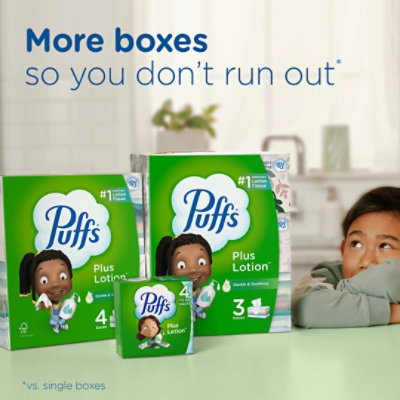 Puffs Plus Lotion Facial Tissue - 124 Count - Haggen
