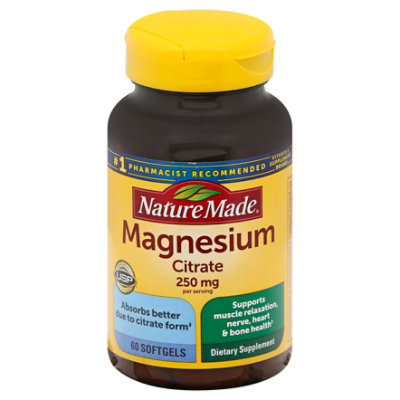 Nature Made Magnesium Citrate Softgels - 60 Count - Albertsons