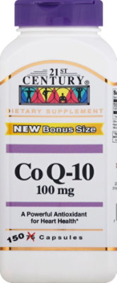 21st Century Co Q-10 Capsules 100mg Bonus Size - 150 Count - Haggen