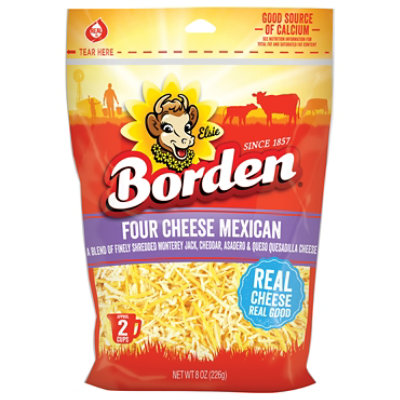 Borden Dairy Natural Shredded Mexican Four Cheese - 8 Oz - Tom Thumb