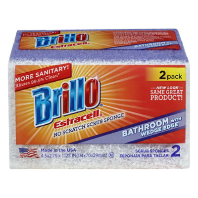 Brillo Estracell Sponges Scrub No Scratch - 2 Count - albertsons