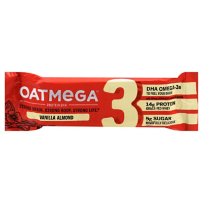 Oatmega Protein Bar Grass-Fed Whey Vanilla Almond - 1.8 Oz - Pavilions