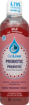 GoLive Probiotic & Prebiotic Water Supplement Enhanced Goji Pomegranate ...