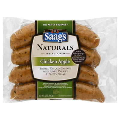 Saags Natural Sausage Chicken Apple Abf - 12 Oz - safeway