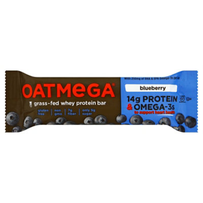 Oatmega Protein Bar Grass-Fed Whey Blueberry - 1.8 Oz - jewelosco