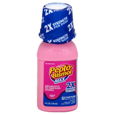 Pepto-Bismol Ultra 5 Symptom Relief Anti Diarrhea Liquid Syrup - 4 Fl ...