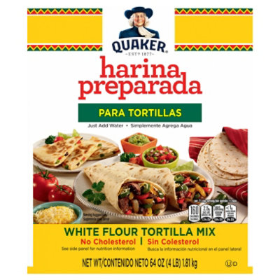 Quaker Tortilla Mix White Flour Harina Preparada - 64 Oz - albertsons