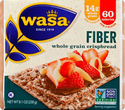 Wasa Crispbread Whole Grain Fiber - 8.1 Oz - Haggen