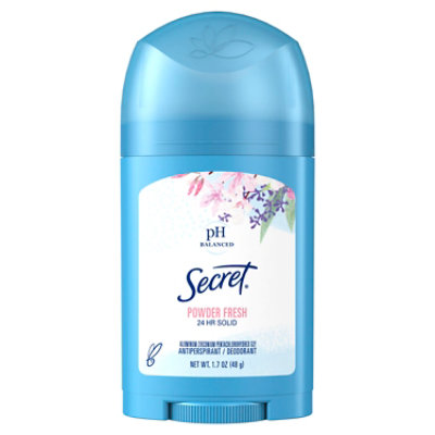 Secret Wide Solid Antiperspirant and Deodorant Powder Fresh - 1.7 Oz ...