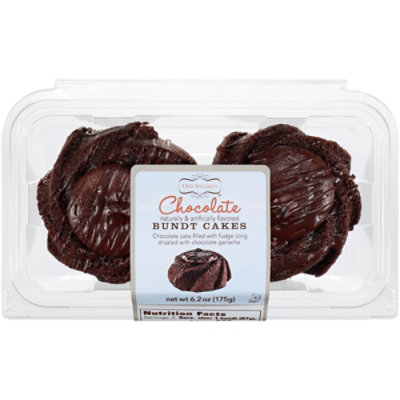 Cake Bundt Mini Chocolate 2Pk - Each - Safeway