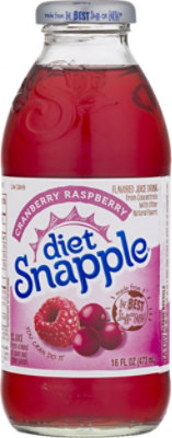 Snapple Diet Juice Drink Low Calorie Cranberry Raspberry - 16 Fl. Oz ...