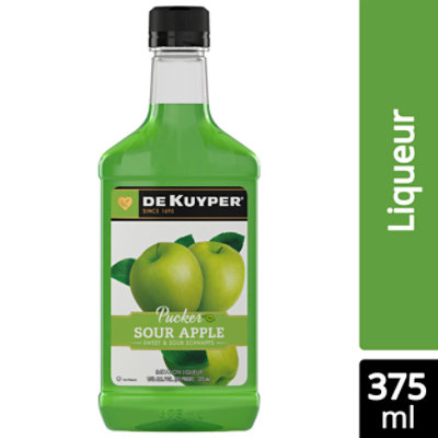 DeKuyper Schnapps Liqueur Sour Apple Pucker 30 Proof - 375 Ml - albertsons