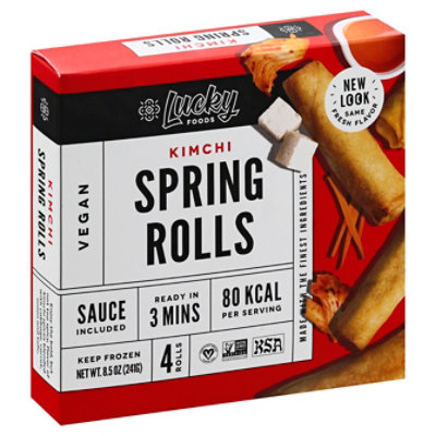 Lucky Spring Rolls Kimchi - 8. - Online Groceries | Safeway