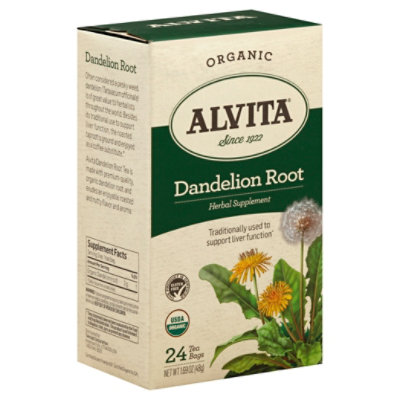 Alvita Tea Organic Dandelion Root Tea Bags - 24 Count - Albertsons