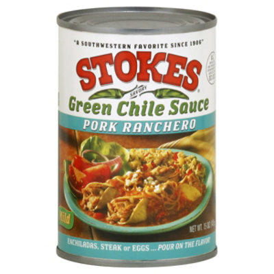 Stokes Green Chile Sauce Pork Ranchero Mild Can - 15 Oz - Pavilions