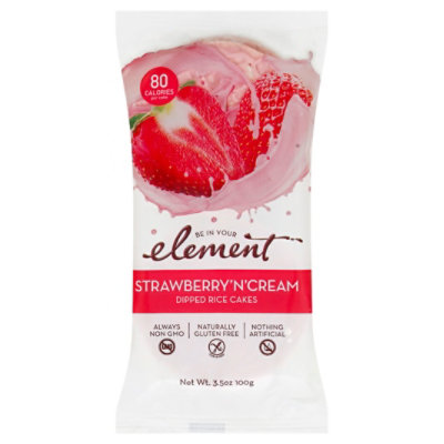 Element Rice Cakes Dipped Strawberry N Cream 6 Count - 3.5 Oz - safeway