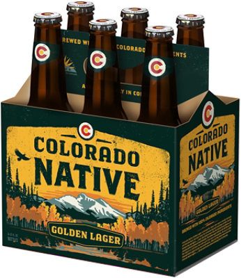 Colorado Native Beer Golden Lager Bottles 5.5% ABV - 6-12 Fl. Oz ...