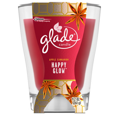 Glade Happy Glow Candle Apple Cinnamon 9.2 Ounce Jar - Each - Safeway