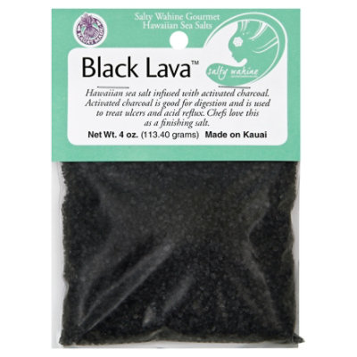 Salty Wahine Gourmet Hawaiian Sea Salts Sea Salt Black Lava - 4 Oz ...