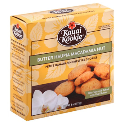 Kauai Kookie Butter Petite Haupia Macadamia Nut Cookies - 4 Oz - safeway