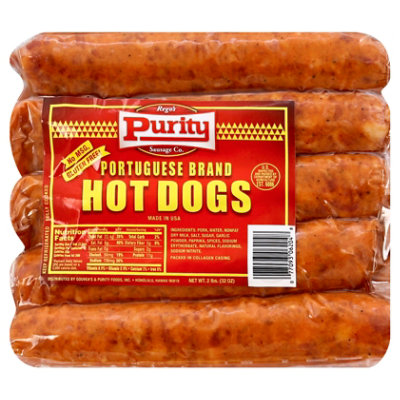 Purity Brand Portuguese Hot Dogs - 2 Lb - Pavilions
