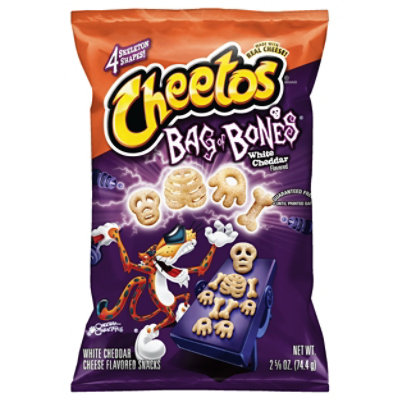 CHEETOS Snacks Cheese Flavored Bag of Bones White Cheddar - 2.625 Oz ...