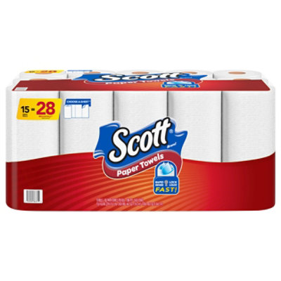 Scott Paper Towels Choose-A-Sheet Mega Rolls - 15 Roll - jewelosco
