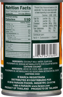 Faraon Coconut Cream Can - 13.5 Oz - vons