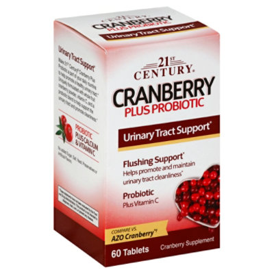 21st Century Cranberry Plus Probiotic Tablets Urinary Tract Support ...