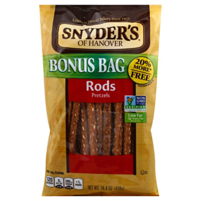 Snyders of Hanover Pretzel Rods Bonus Bag - 14.4 Oz - Safeway