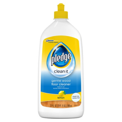 Pledge Gentle Wood Floor Cleaner Lemon 27 fl oz - jewelosco