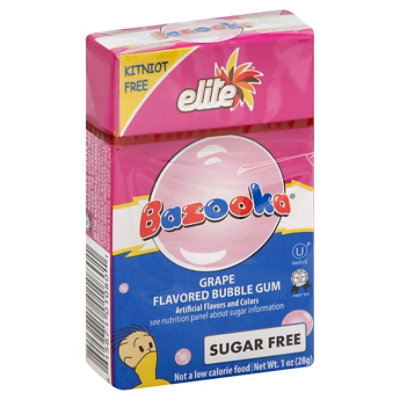 Elite Bazooka Bubble Gum Sugar Free Grape - 1 Oz - Safeway