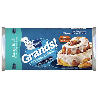 Pillsbury Grands! Cinnamon Rolls Big Extra Rich Butter Cream Icing 5 ...