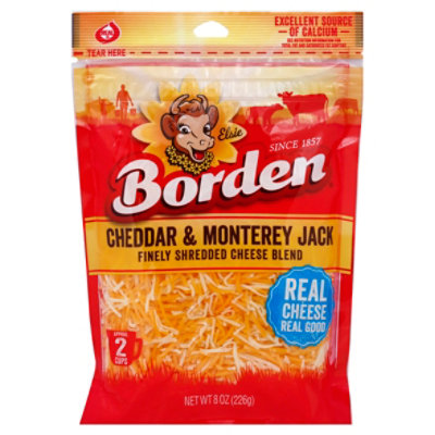 Borden Dairy Cheddar & Monterey Jack Cheese - 8 Oz - Albertsons