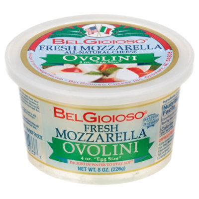 BelGioioso Fresh Mozzarella Cheese Ovolini Cup - 8 Oz - Albertsons