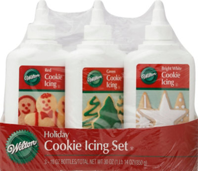 Wilton Cookie Icing Set Holiday - 3-10 Oz - safeway