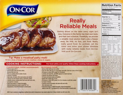 On-Cor Entrees Homestyle Gravy & Meat Loaf Slices Pork Beef & Chicken ...