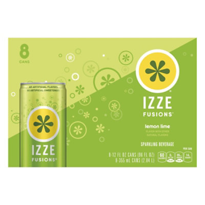 Izze Fusions Lemon Lime - 8-12 - Online Groceries | Safeway