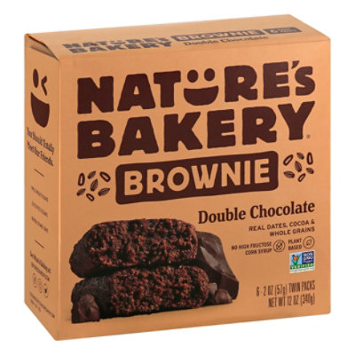 Natures Bakery Brownie Double Chocolate Chocolate - 6-2 Oz - safeway