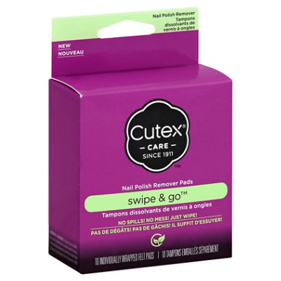 Cutex Swip And Go Remvr Pads - 10 Count - albertsons