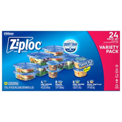 Ziploc 4 Mini Square 8 Square 8 Deep Square 4 Small Food Storage ...