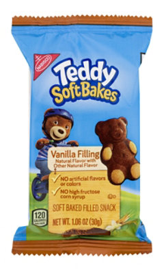 NABISCO Soft Bakes Filled Snack Teddy Graham Cakes Soft Vanilla - 1.06 ...