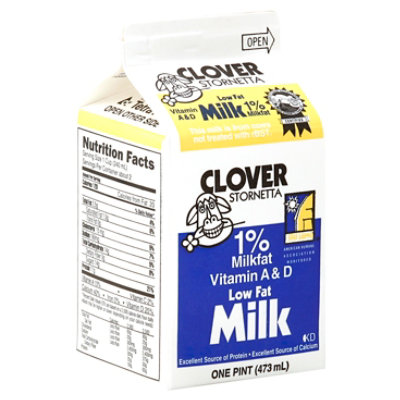 Clover Milk 1% Lf - 16 Oz - Safeway