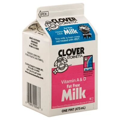 Clover Milk Ffree - 16 Oz - Safeway