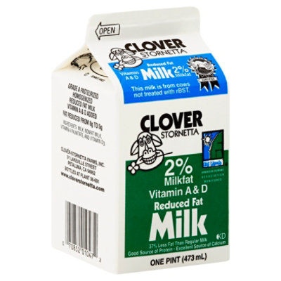 Clover Milk 2% Rf - 16 Oz - safeway