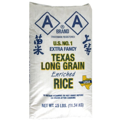 AA Long Grain Rice - 25 Lb - safeway