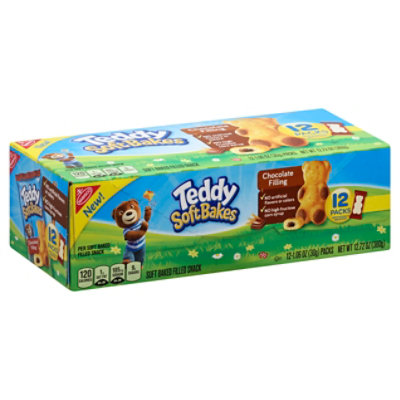NABISCO Soft Bakes Filled Snack Teddy Chocolate Filling - 12-1.06 Oz ...
