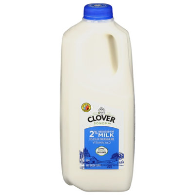 Clover 2% Reduced Fat Milk Jug - Half Gallon - safeway